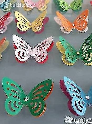 Papier- Schmetterlinge mit Glitzersteine (60 Stk.)Stanzteile im Kanton Luzern - tutti.ch