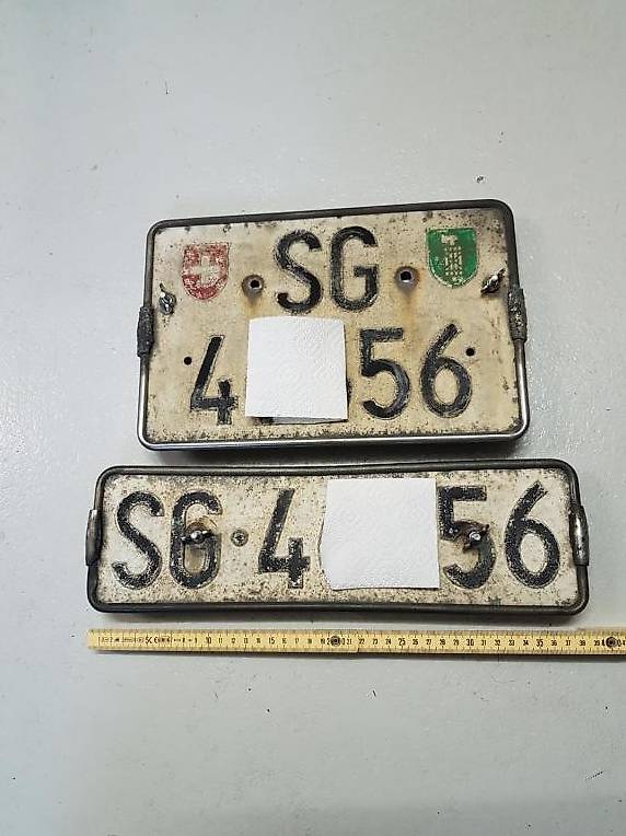 SG Autonummer aus den 50iger Jahren für Oldtimer im Kanton St. Gallen - tutti.ch