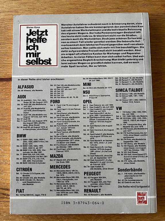 VW Käfer / Jetzt helfe ich mir selbst, 70er Jahre, wie neu im Kanton Aargau - tutti.ch