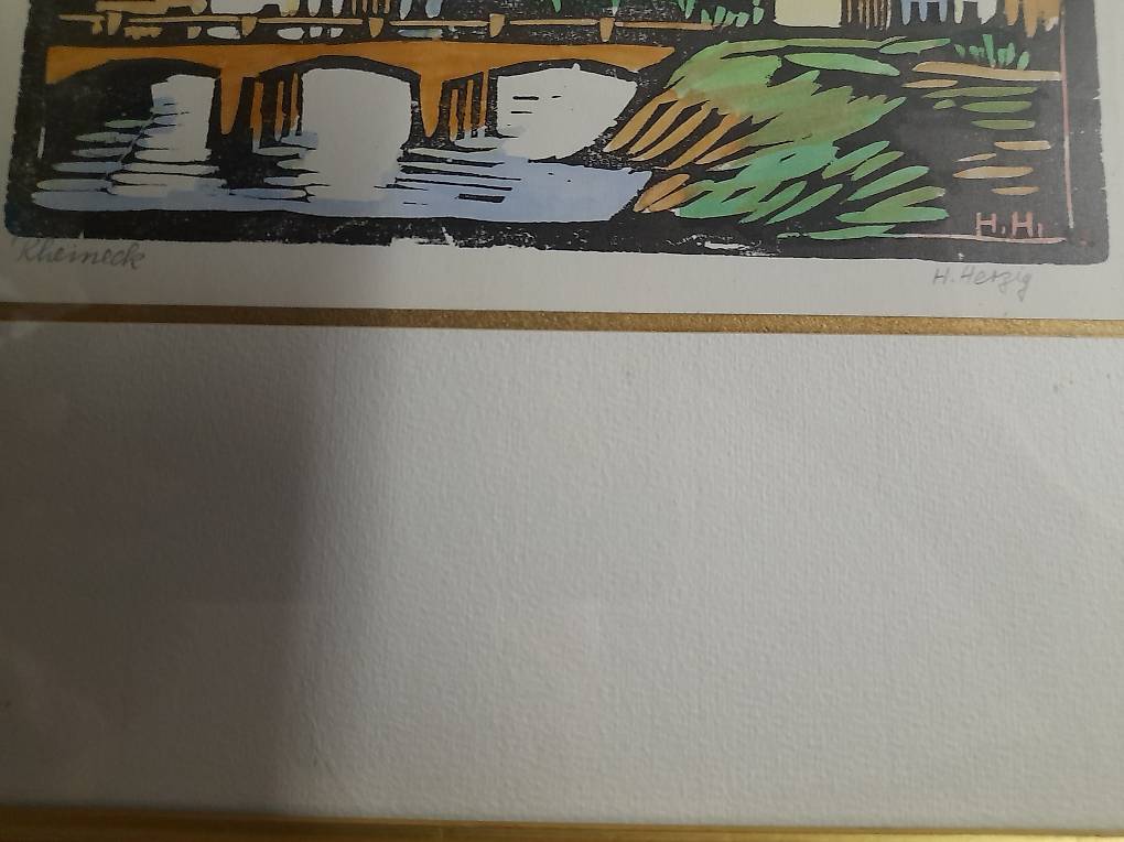 Heinrich Herzig Bild Alte Zollbrücke Rheineck im Kanton St. Gallen - tutti.ch