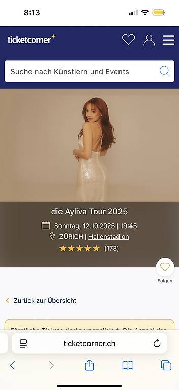 2x Tickets für Ayliva Konzert im Kanton Nidwalden - tutti.ch