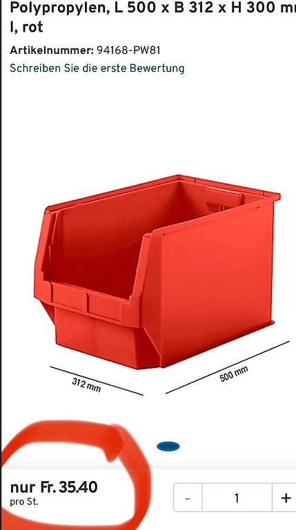 5 Stk. neue Sichtlagerkasten SSI LF 533,m, L 500 x B im Kanton St. Gallen - tutti.ch
