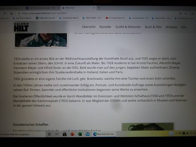 Bild der basler Künstler Karl Gloor, 1929 im Kanton Basel-Landschaft - tutti.ch