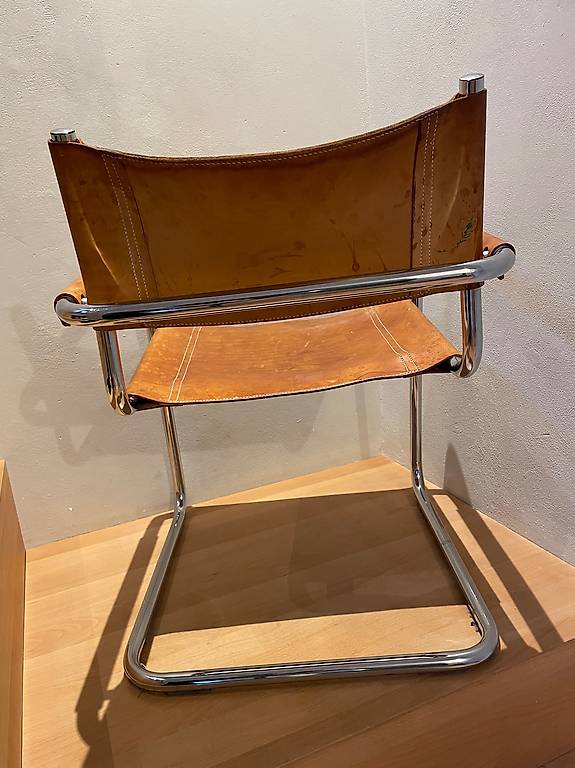Wunderbar Freischwinger Leder Cognac Ebenbild