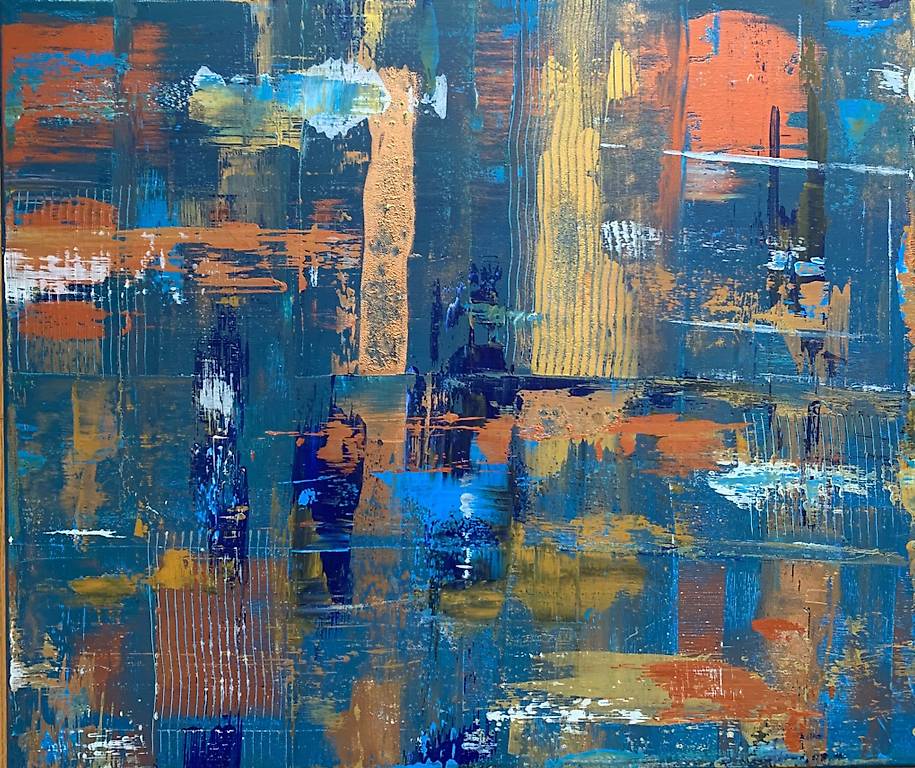 Acrylbild (abstrakt) auf Leinwand, 60 x 70 cm, Unikat im Kanton Basel-Stadt - tutti.ch