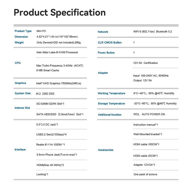 Mini PC N100 CPU / 16 GB RAM / 500 GB M2 SSD / Win11 Pro im Kanton Zürich - tutti.ch