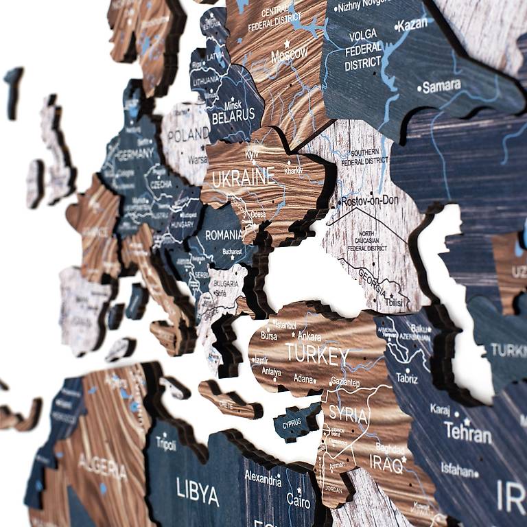 Wooden World Map Decoration Vintage Style Large Wall Art im Kanton Bern - tutti.ch