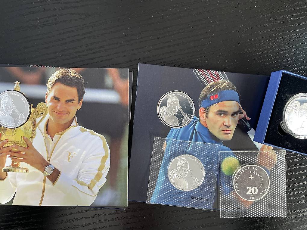 Roger Federer Silber-Münzen *Komplett-Satz im Kanton Schaffhausen ...