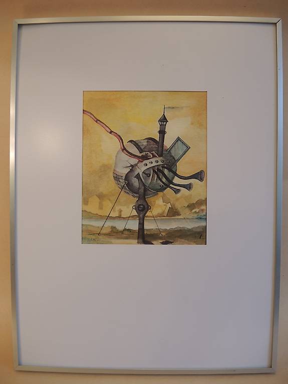 Daniel de Tramecourt KULA BALL signiert Aquarell Gemälde im Kanton St ...