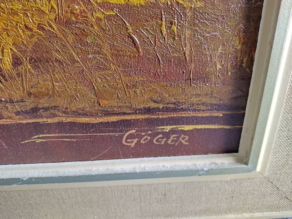 Schönes Original Göger Ölbild auf Leinwand mit Holzrahmen im Kanton St. Gallen - tutti.ch