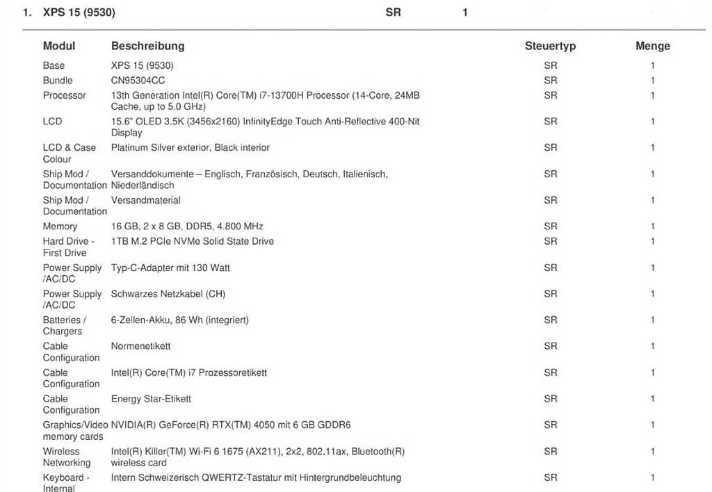 Dell XPS 9530 - i7 - 1TB - Neupreis 2500 & ungeöffnet im Kanton Zürich ...