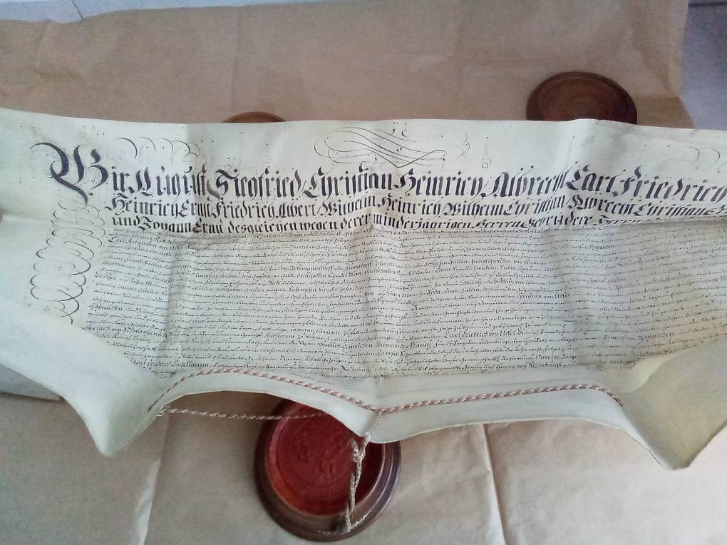 Antike Schriftstücke mit Siegel aus dem 18. Jahrhundert Cantone Zurigo ...