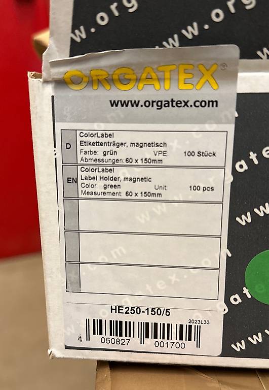 ORGATEX Magnet-Einsteckschilder 60x 150 mm, 100 Stück im Kanton St ...