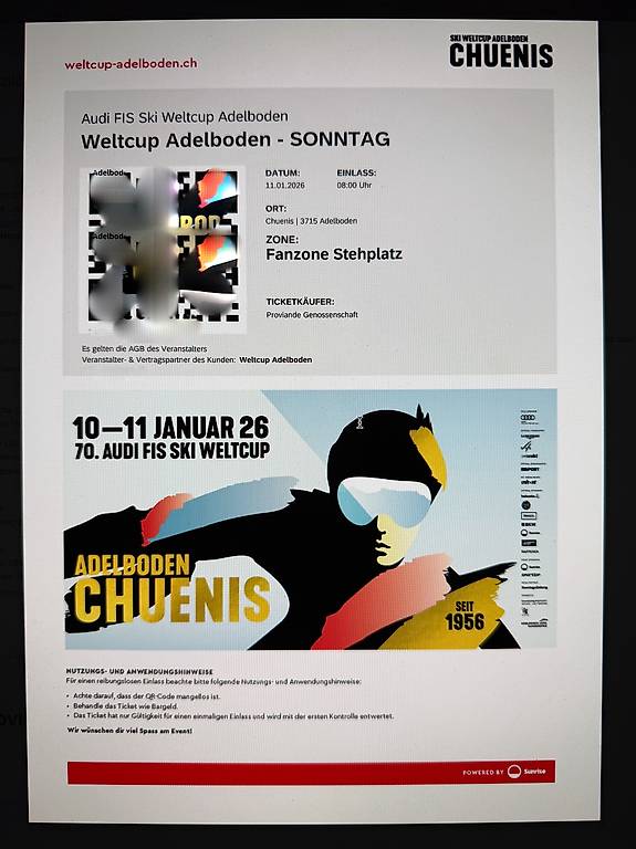 Ski Weltcup Adelboden / 2 Tickets für den 10.01.2026 im Kanton Zürich ...