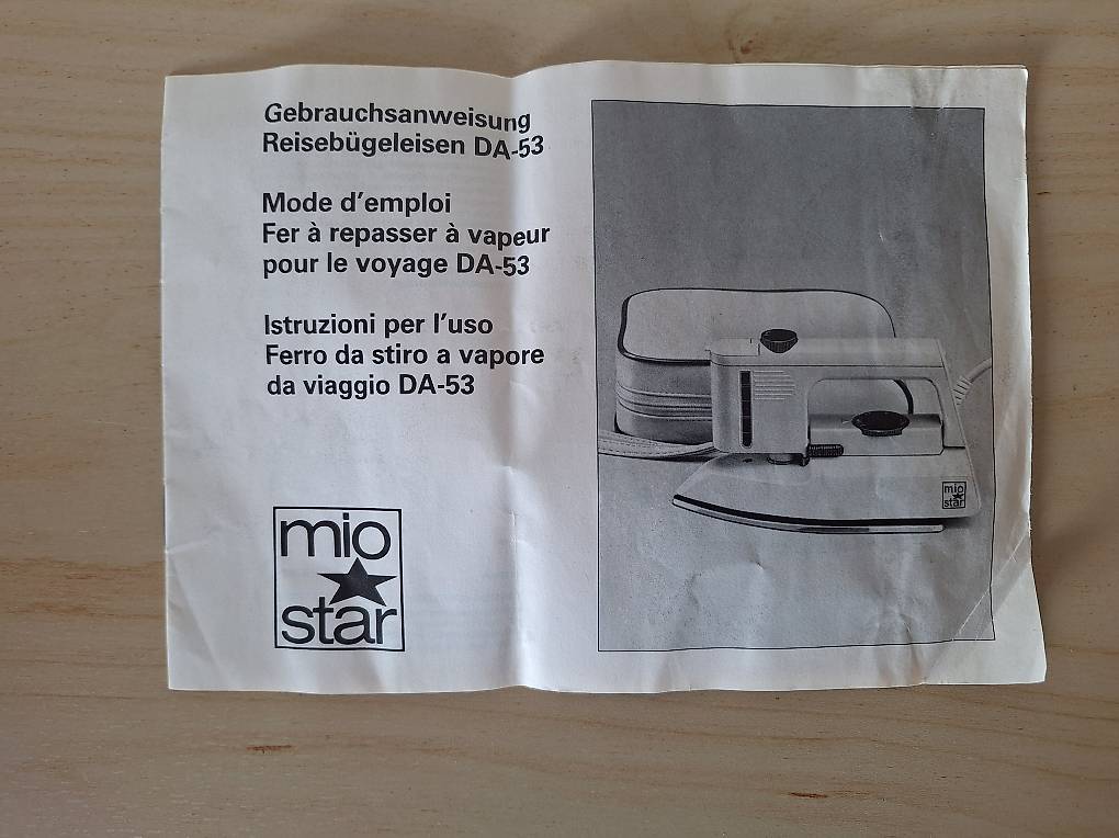 Reisebügeleisen Mio Star DA-53 im Kanton Bern - tutti.ch