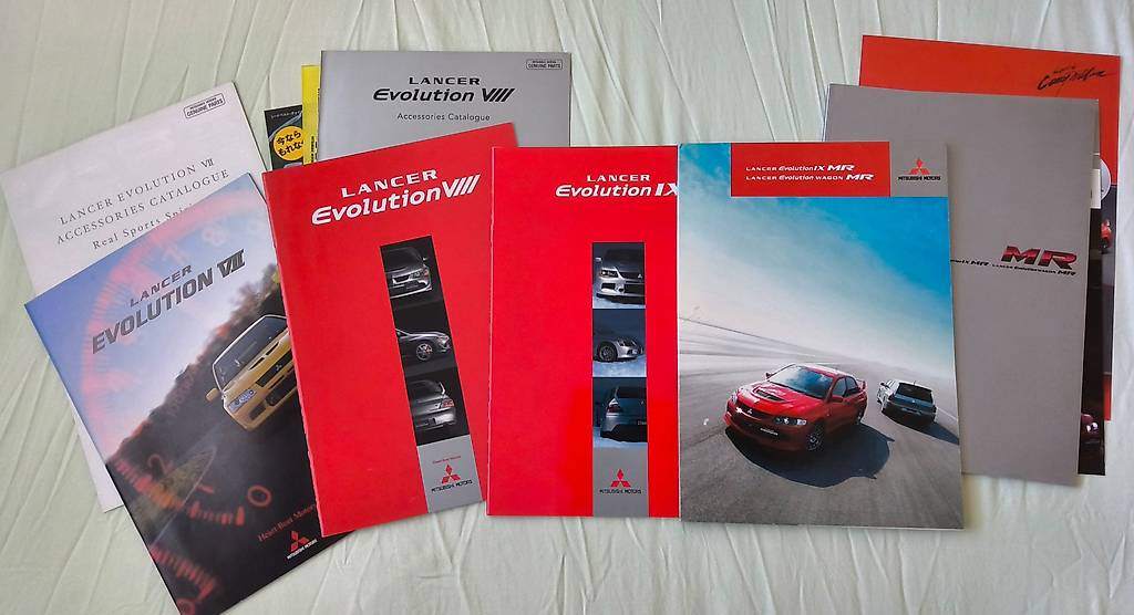 Mitsubishi Evo Evolution VII VIII IX MR X Prospekt Set Japan im Kanton ...