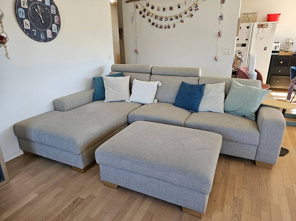 IKEA Ecksofa mit Lounge + Hocker (mit Stauraum) Beige im Kanton Zürich ...
