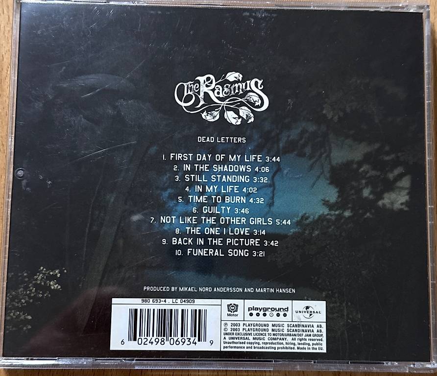 The Rasmus CD - dead letters im Kanton Zürich - tutti.ch