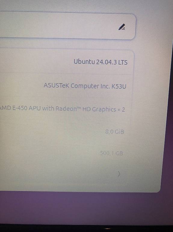 Asus A53U 500 gb hdd 8gb ram Ubuntu OS im Kanton Tessin - tutti.ch
