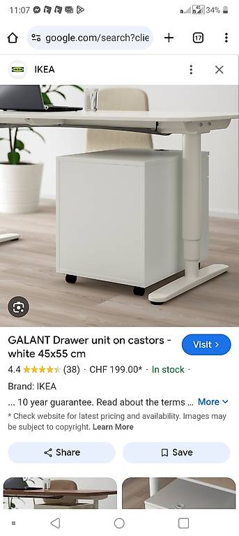 Ikea Galant Schreibtisch und Schubladenelement auf Rollen im Kanton St ...