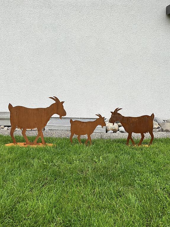 Edelrost Ziege, Geiss, Gartenfigur, Rosttier im Kanton Luzern - tutti.ch