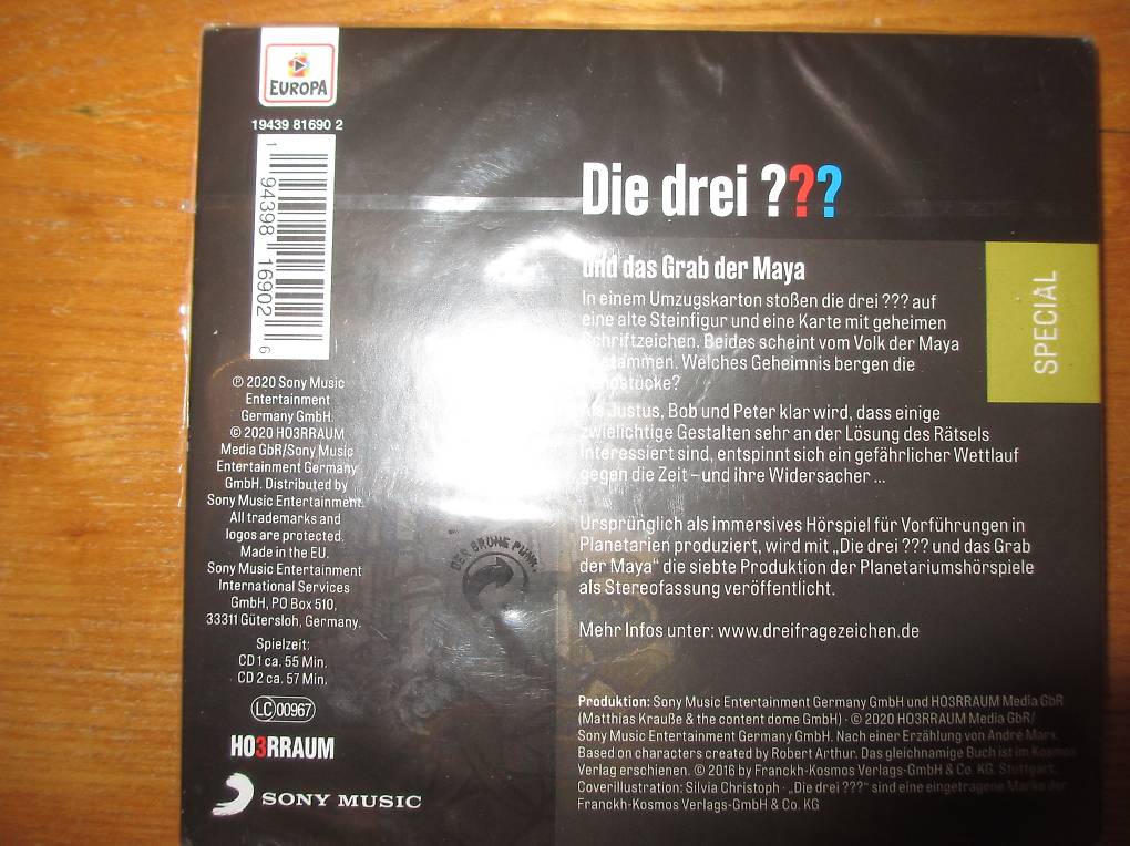 Neue CD Die drei ??? und das Grab der Maya (eingeschweisst) im Kanton ...