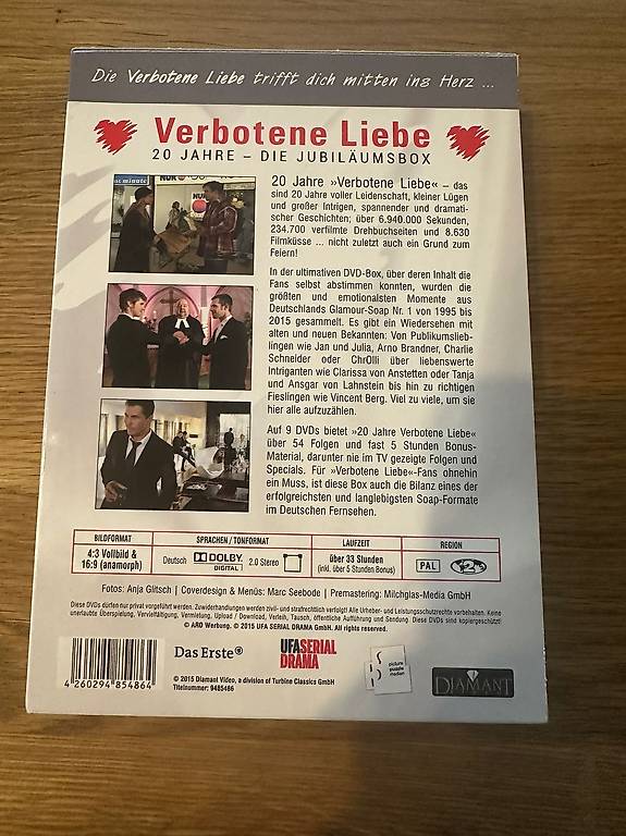 Verbotene Liebe - 20 Jahre - Die Jubiläumsbox [9 DVDs] im Kanton Zürich ...