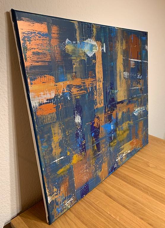 Acrylbild (abstrakt) auf Leinwand, 60 x 70 cm, Unikat im Kanton Basel-Stadt - tutti.ch