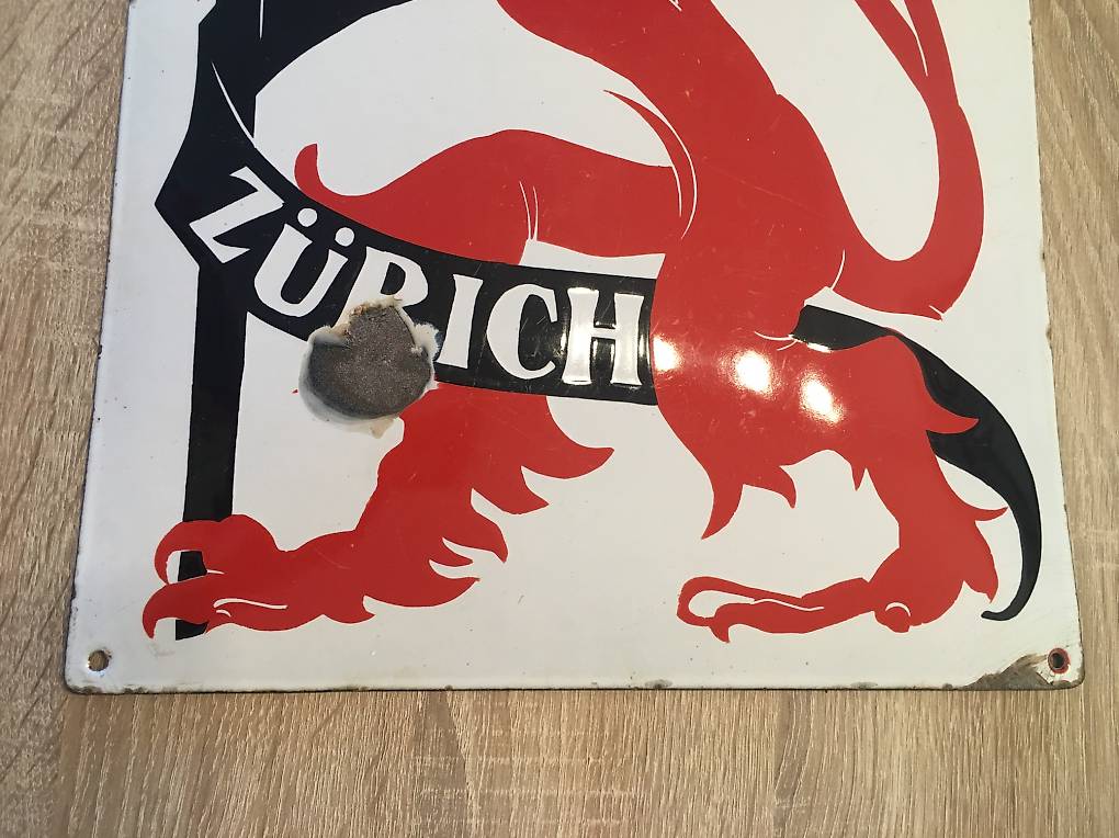 Emailschild / plaque émaillée Löwenbräu Bier. Canton Vaud - tutti.ch