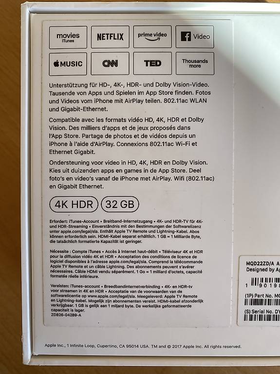 Apple TV 4K Schwarz 32 GB im Kanton Luzern - tutti.ch