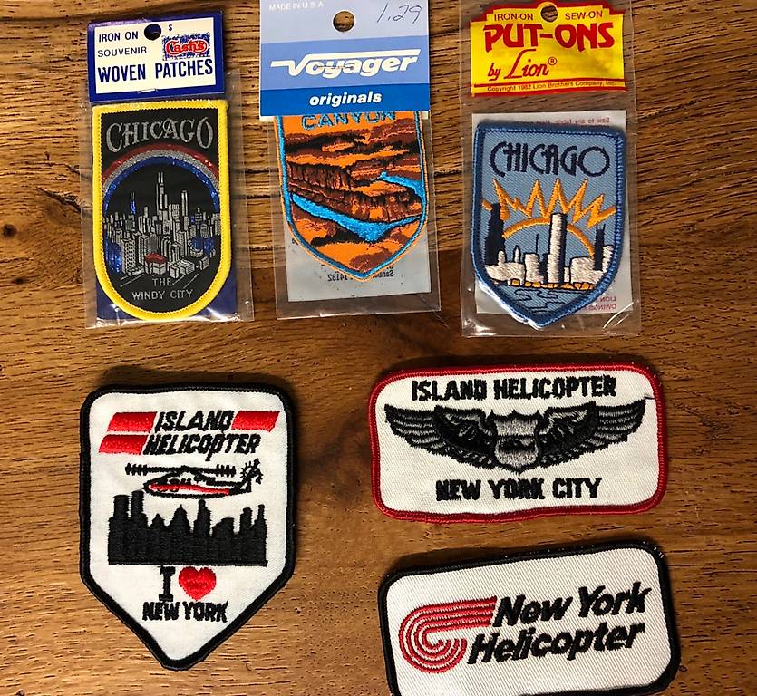 vintage 80s woven patches sammlung USA im Kanton St. Gallen - tutti.ch
