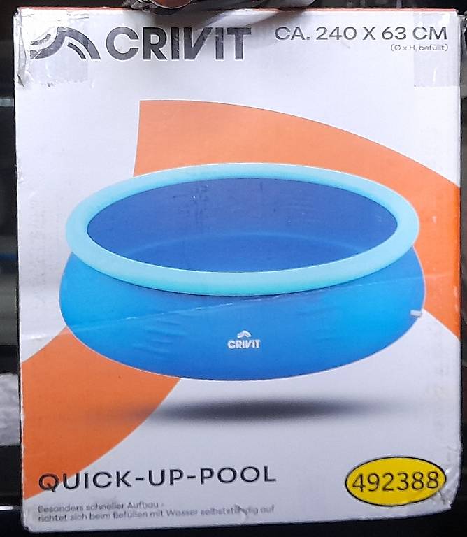 Neu CRIVIT Quick-up-Pool, Ø 240 x H 63 cm, inkl. Filterpumpe im Kanton ...