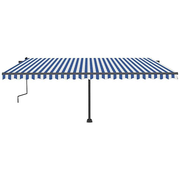 Neu! Standmarkise Manuell Einziehbar 500x350 cm Blau/Weiss im Kanton ...