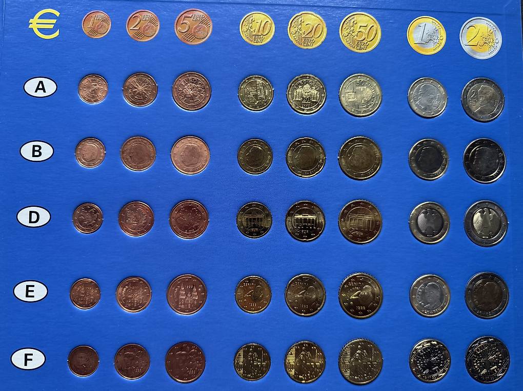 Euro Collector komplett mit 96 Münzen - prägefrisch im Kanton St ...