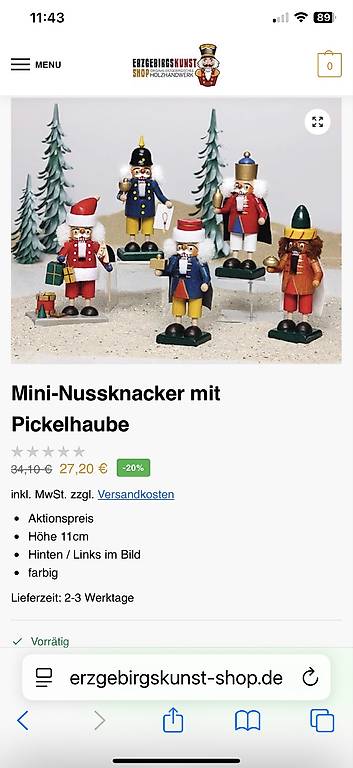 Mini-Nussknacker-Husaren aus dem Erzgebirge im Kanton Basel-Landschaft ...