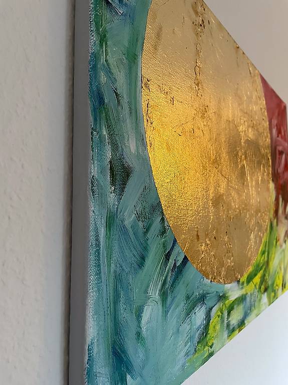 Bild auf Leinwand mit Sonne aus Blattgold im Kanton Zürich - tutti.ch