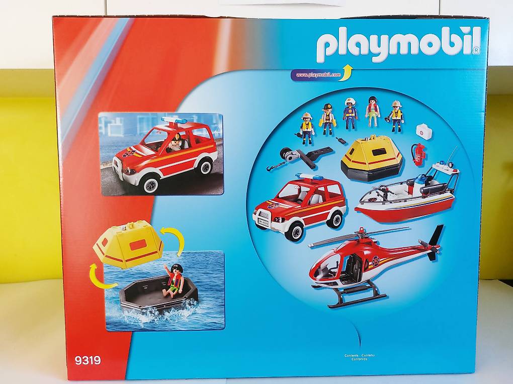 PLAYMOBIL 9319 4er Feuerwehr Rettung (Boot, Heli, Wagen)NEU im Kanton ...