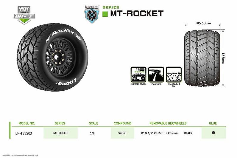 4 Louis MT-Rocket für Kraton 6S, Outcast 6S + viele 1/8 Cars im Kanton ...