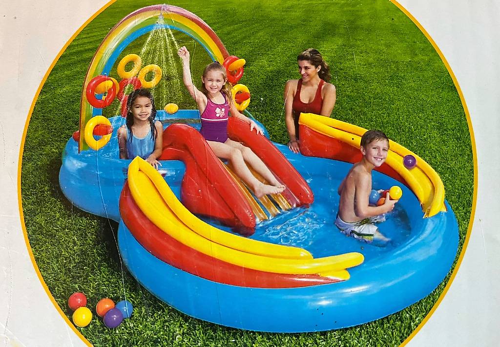 INTEX Regenbogen Pool Play Center Planschbecken mit Rutsche im Kanton ...