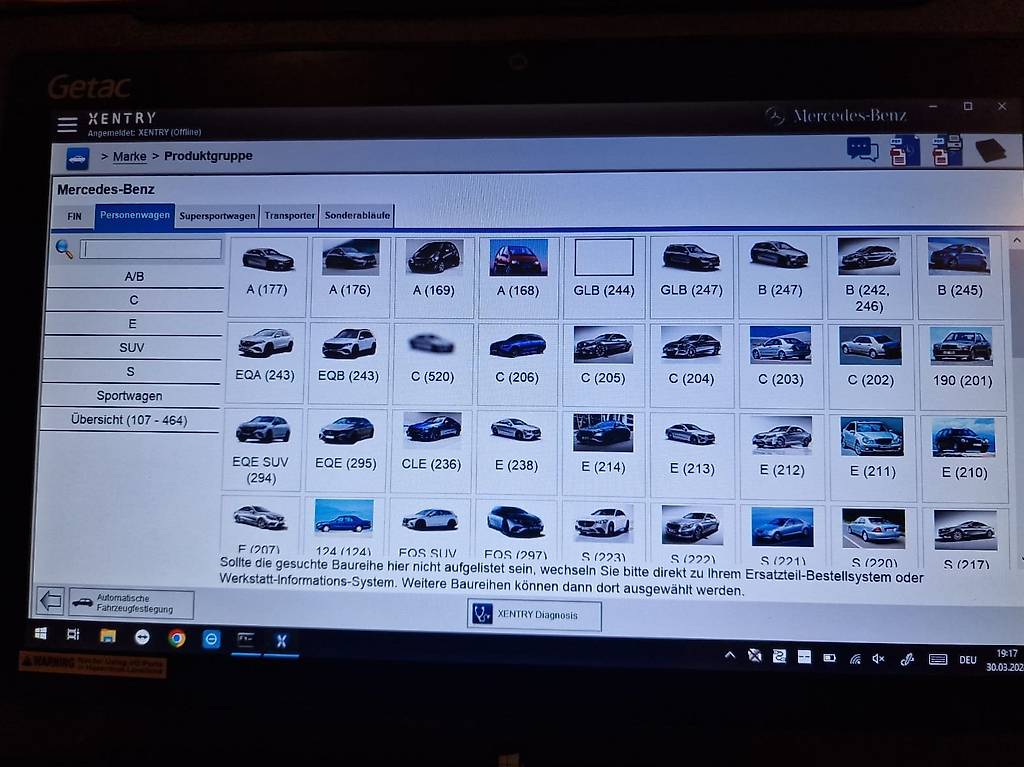 Tablet Diagnosegerät Mercedes Star C4 OBD LKW PKW Bus Set im Kanton ...