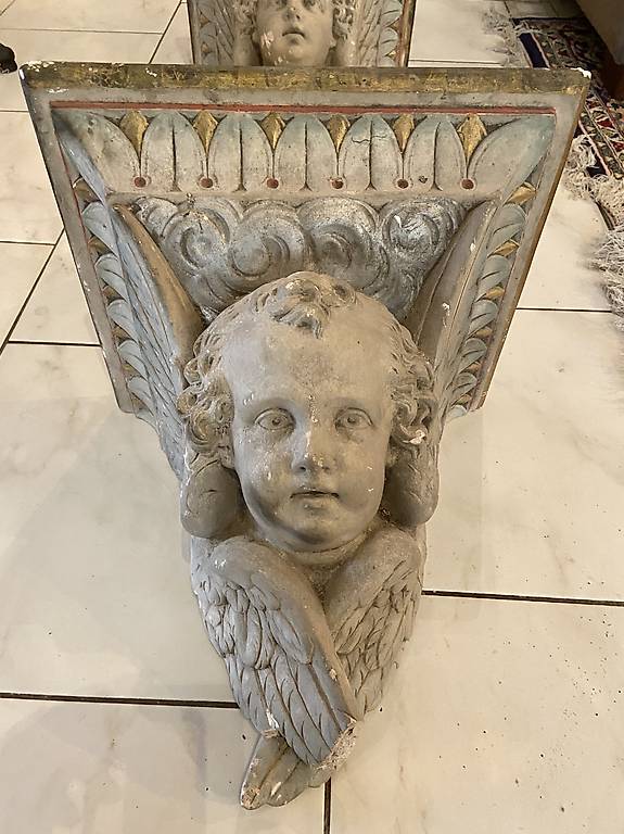 Antike Wandkonsole mit Engel aus Gips Canton Zurich - tutti.ch
