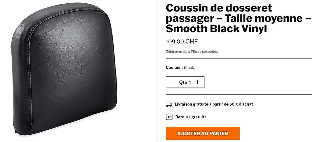 Coussin de Sissy Bar, Harley-Davidson im Kanton Freiburg - tutti.ch