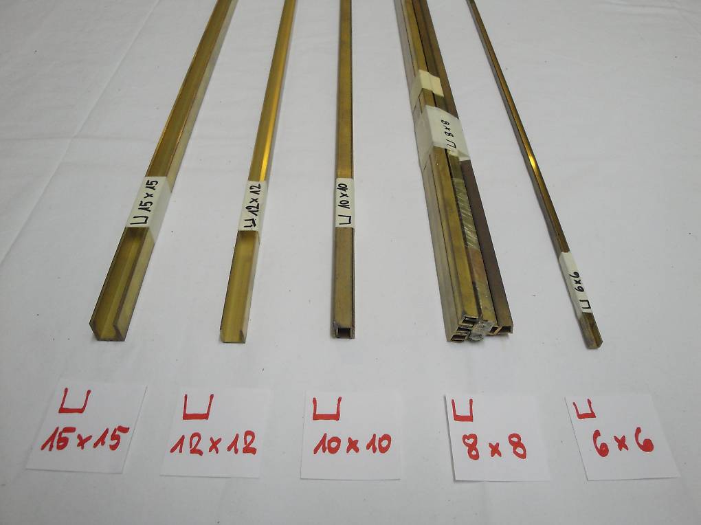 Messingprofile U-Profile in diversen Grössen Cantone Basel-Landschaft ...
