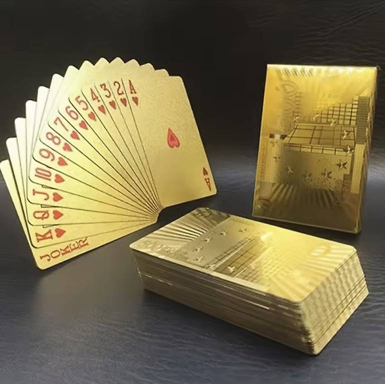 Goldene Pokerkarten im exklusiven 500-Euro-Design Canton Saint-Gall ...