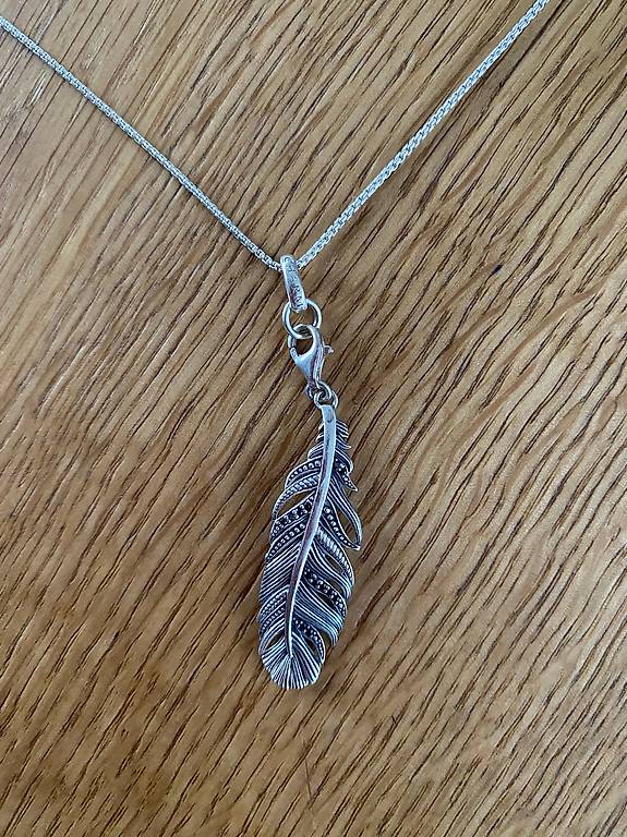 Thomas Sabo Feder Anhänger + 80 cm Silberkett im Kanton Zürich - tutti.ch