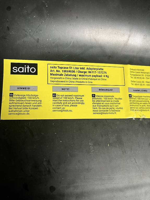 Topcase Top Case Saito 51 L im Kanton Luzern - tutti.ch