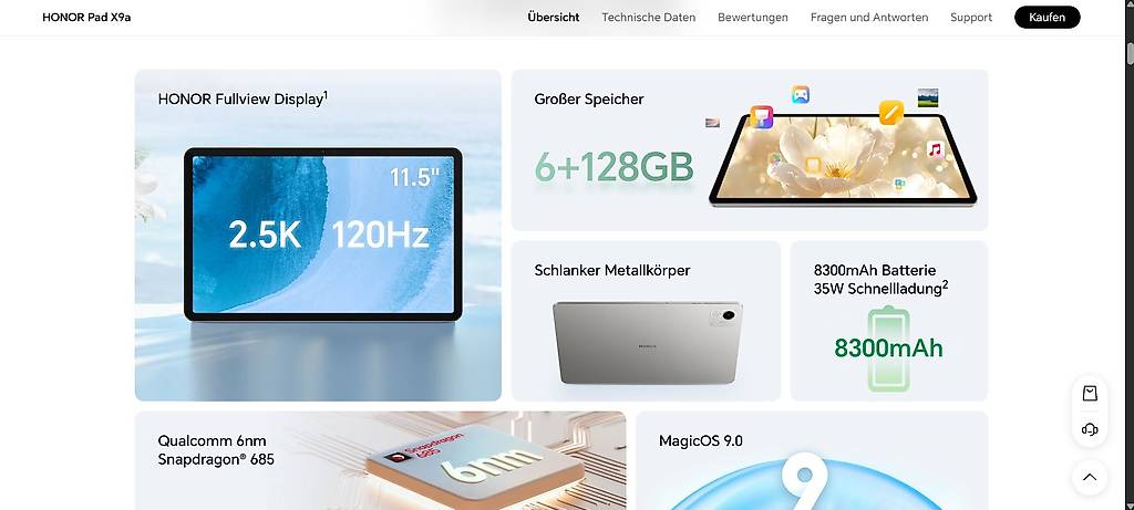 Honor Tablet x9a im Kanton Zürich - tutti.ch