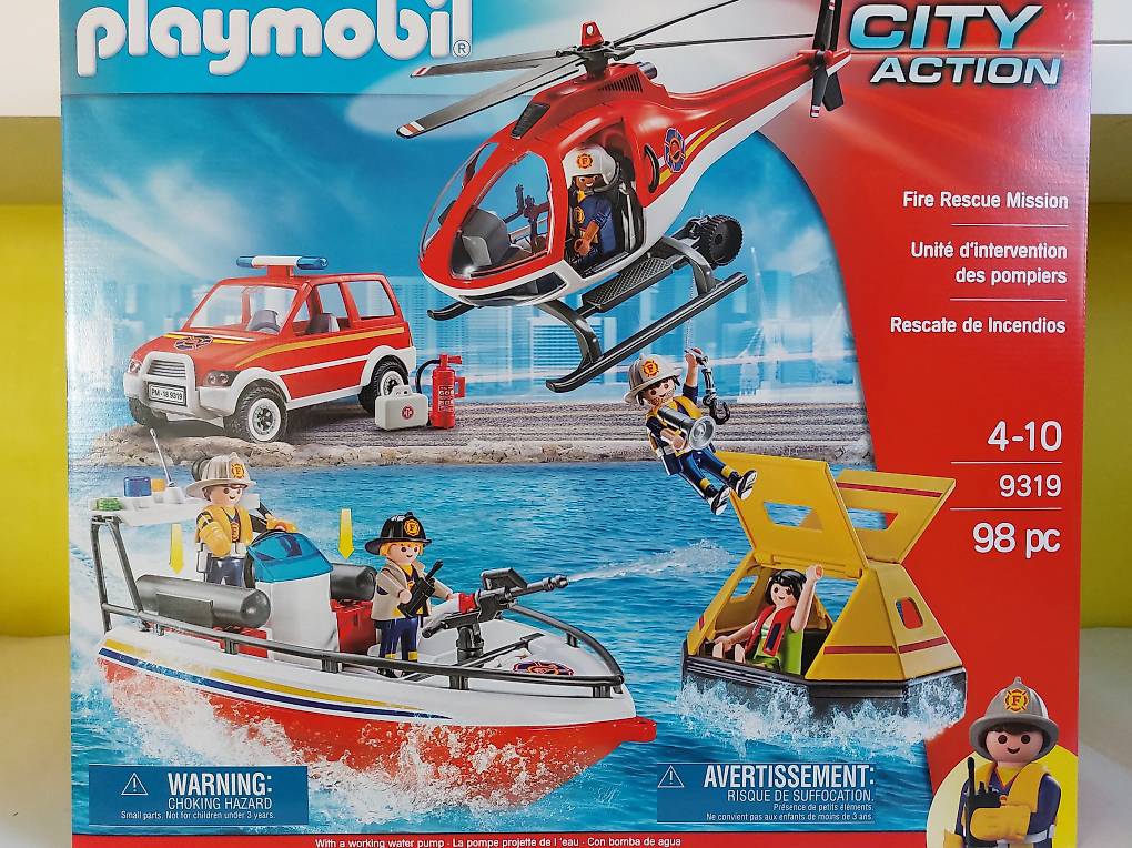 PLAYMOBIL 9319 4er Feuerwehr Rettung (Boot, Heli, Wagen)NEU im Kanton ...