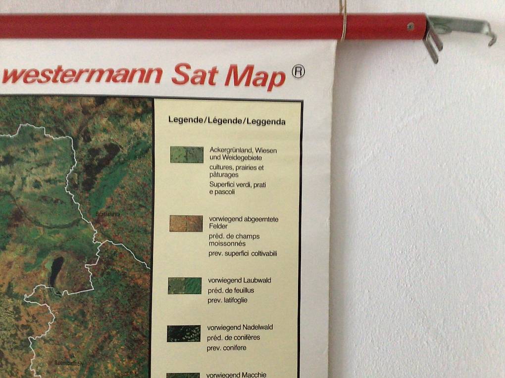 Wandkarte Die Alpen von Westermann Sat Map im Kanton Obwalden - tutti.ch