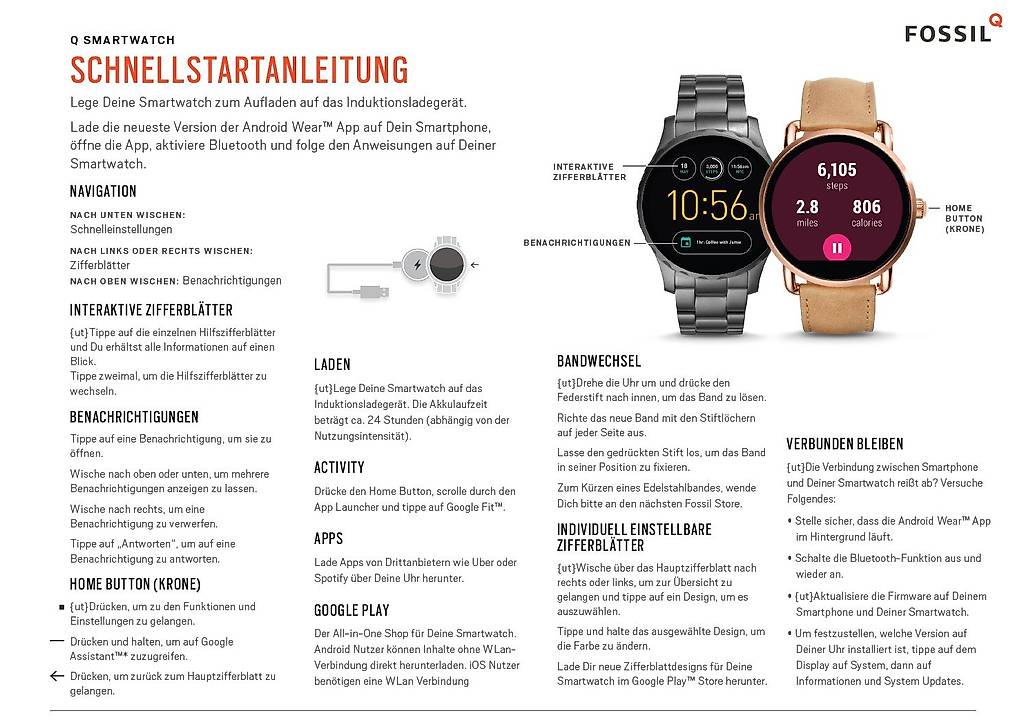 Fossil Smartwatch DW6F1 im Kanton Zürich - tutti.ch